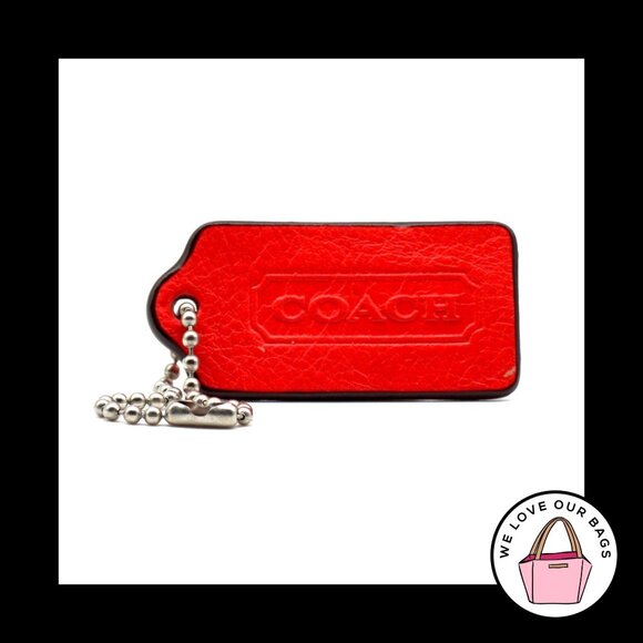 Coach | Accessories | 2 Medium Coach Legacy Red Leather Nickel Key Fob ...